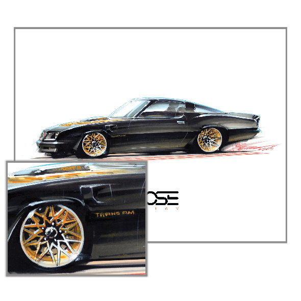 Tom's Trans Am Print - C. Foose Design, Inc.
